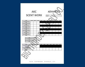 AKC Scent Work Title Tracking Sheet - Etsy