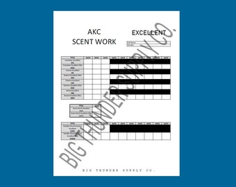 AKC Scent Work NOVICE Title Progression Tracking Sheet Digital Download ...