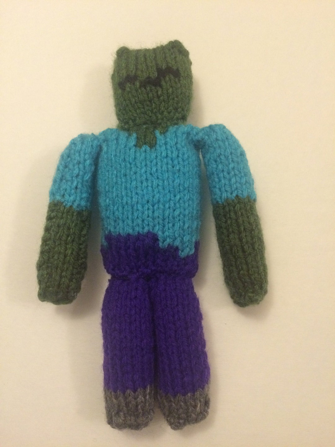 Minecraft Zombie Knit Doll - Etsy
