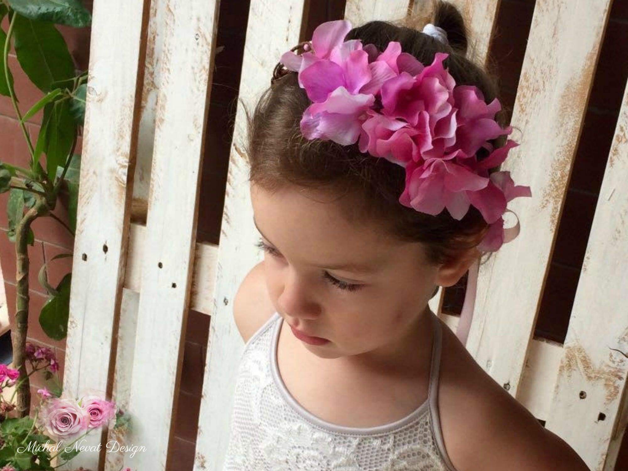 Fuchsia Birthday Party Crown Birthday Party Flower Crown - Etsy Israel