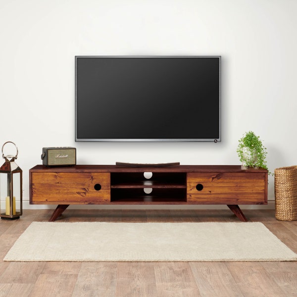 Solid Wood 75 Tv Stand - Etsy UK