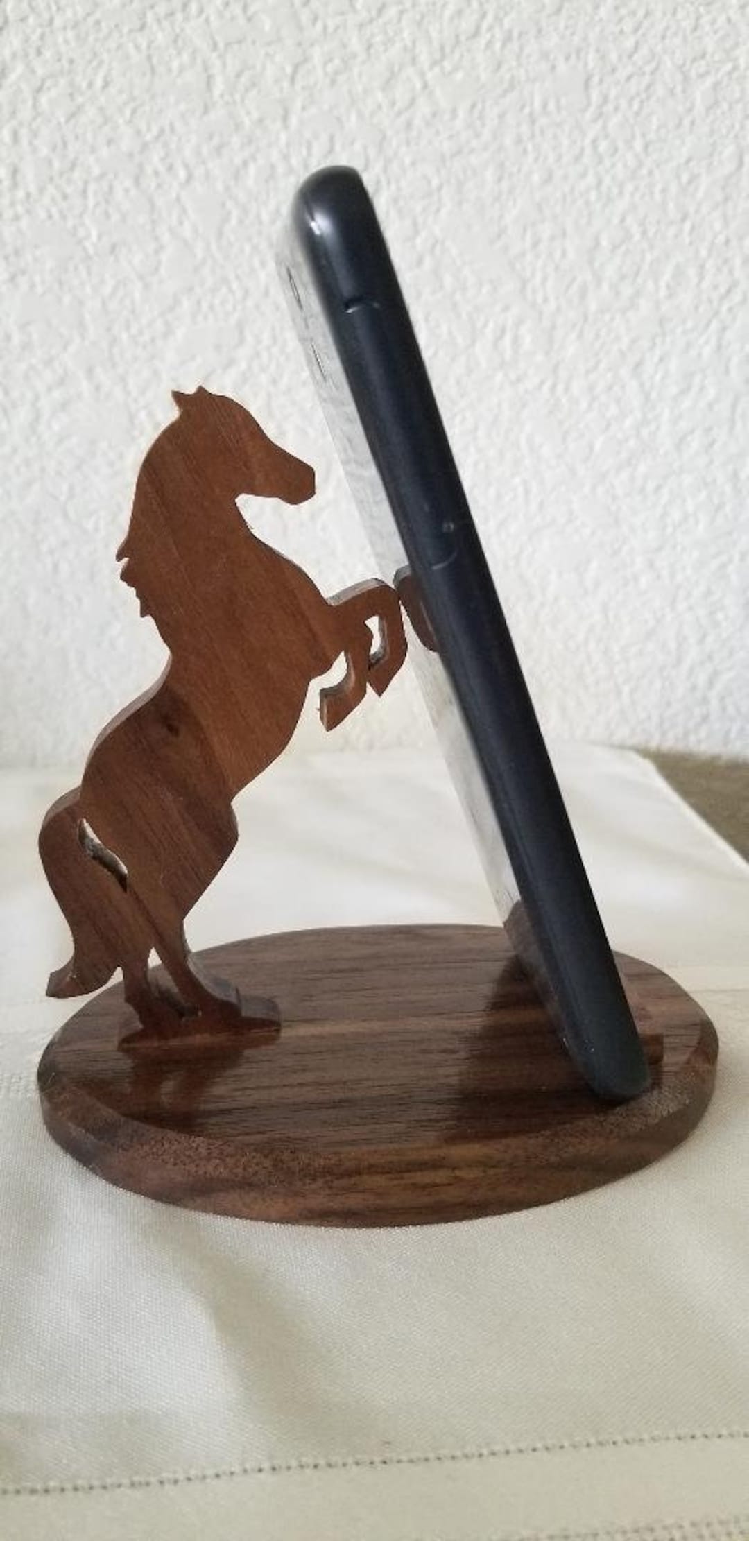 Horse Phone Stand. Hand Crafted From Solid Walnut Hardwood. - Etsy