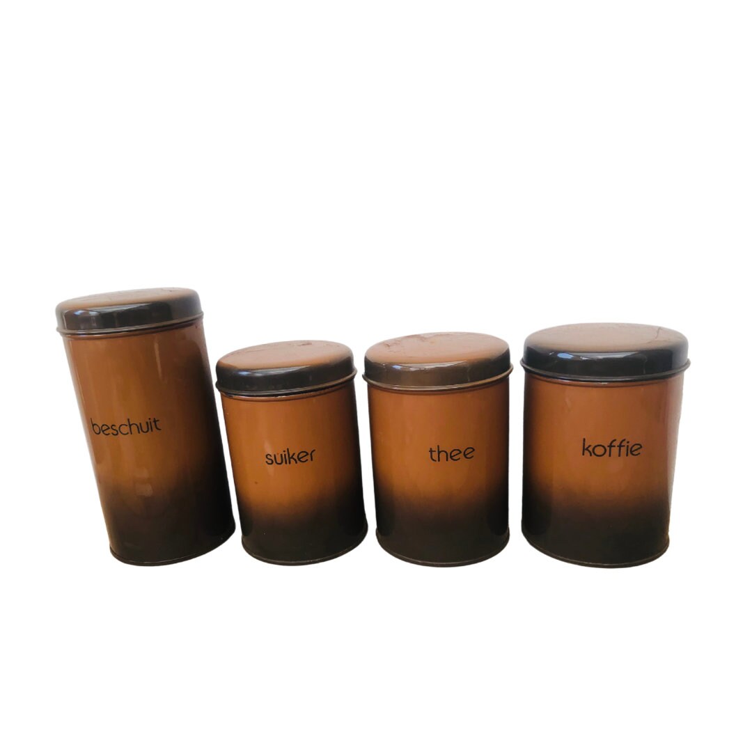 Set of Four Vintage Retro Storage Containers From Brabantia, 1970s - Etsy