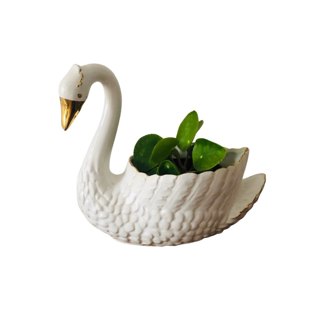 Vintage Swan Flower Pot - Etsy