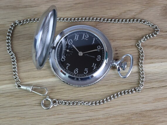 1990 New Rare pocket watch Molnija Star Victory WWII … - Gem