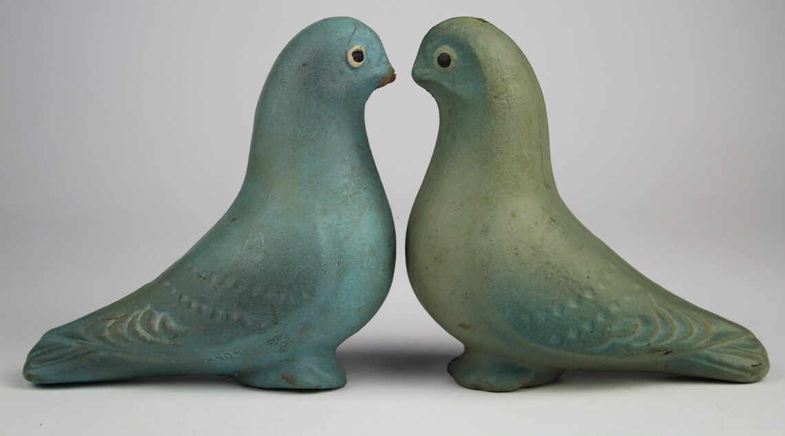 Pair of rare Soviet pigeons doveSoviet toy. rubber doll. | Etsy