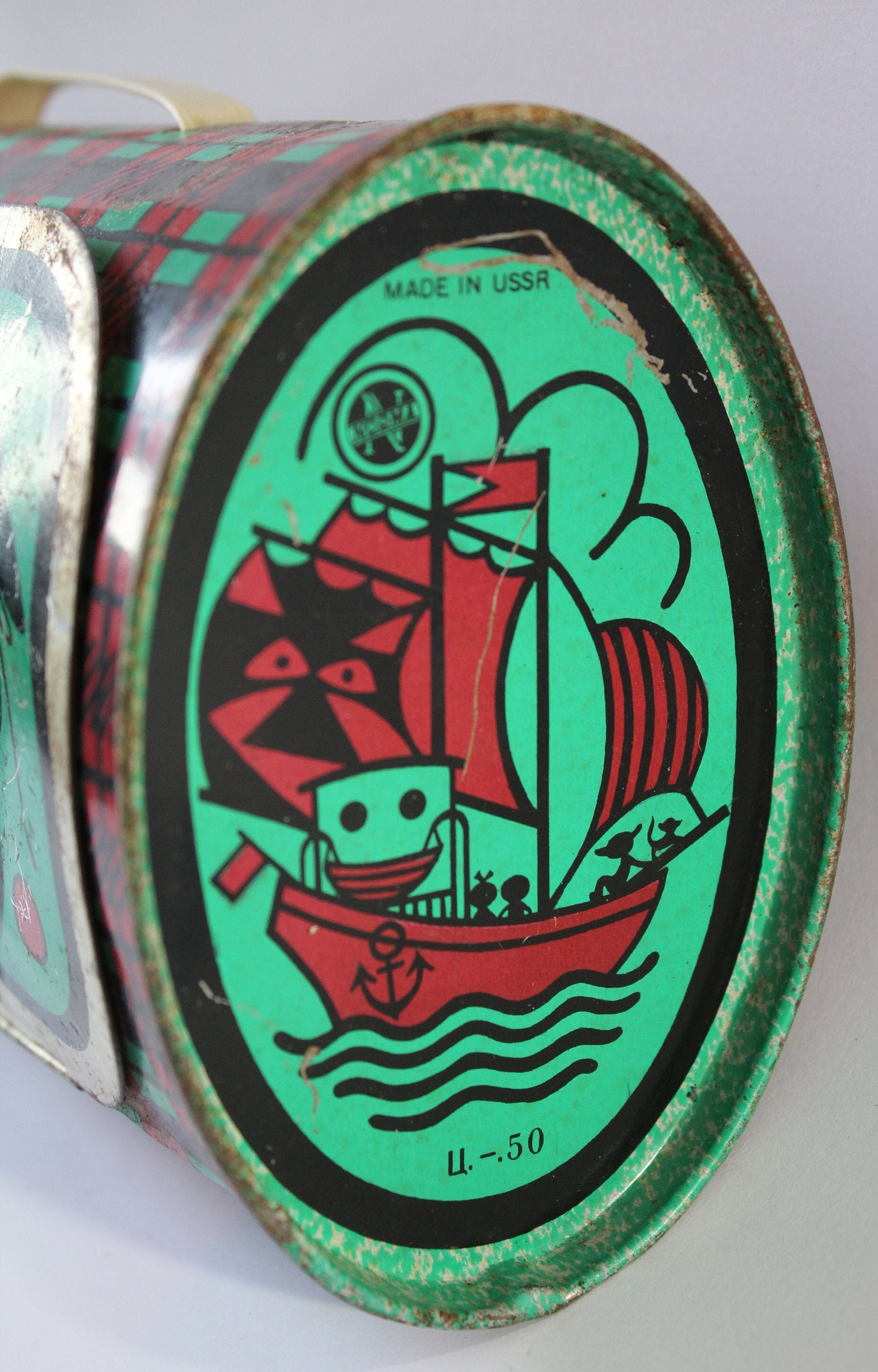 Soviet Lunchbox Vintage Tin Toy Bag Lunch Box Kids Bag Tin | Etsy