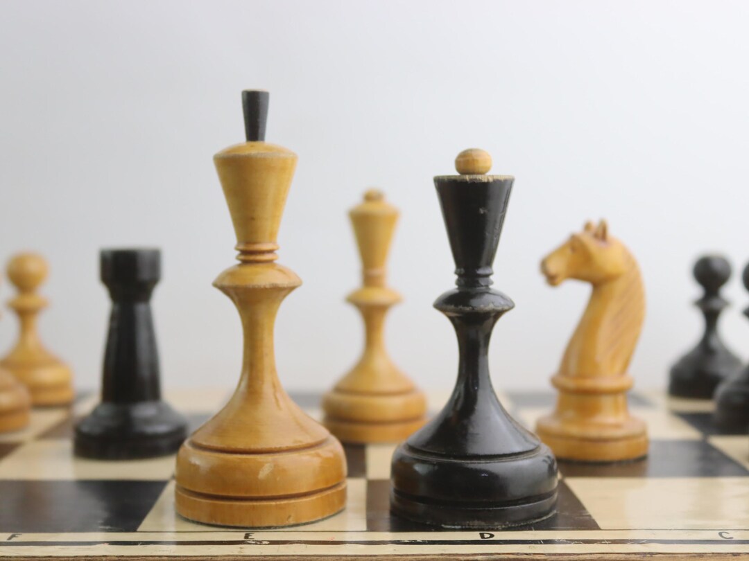 Soviet Botvinnik Chess Set, Big Tournament Chess Set, Vintage Large ...