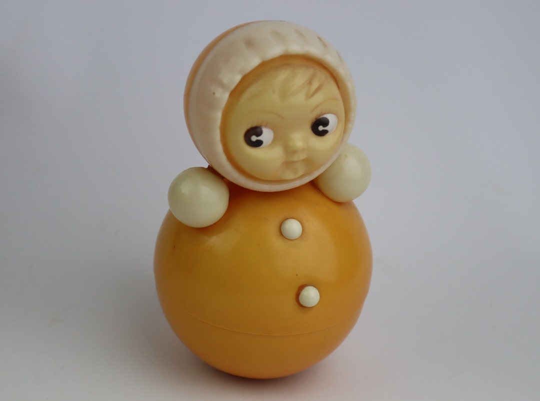 Yellow Soviet Roly-poly. Soviet Roly-poly. Nevalyashka USSR 50's ...