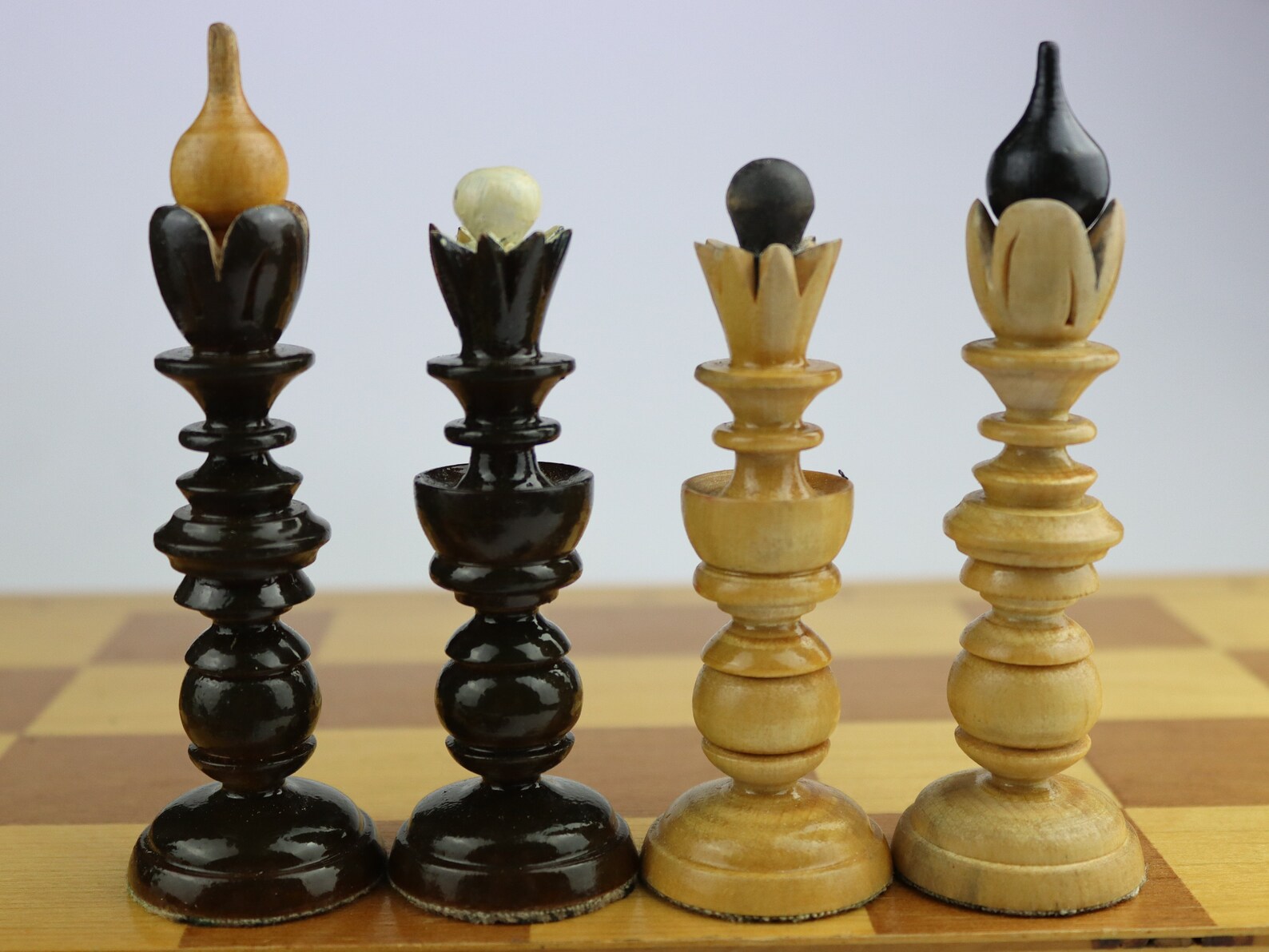 1978 Vintage Chess Set Hand Carved Wooden Chess Set Big - Etsy