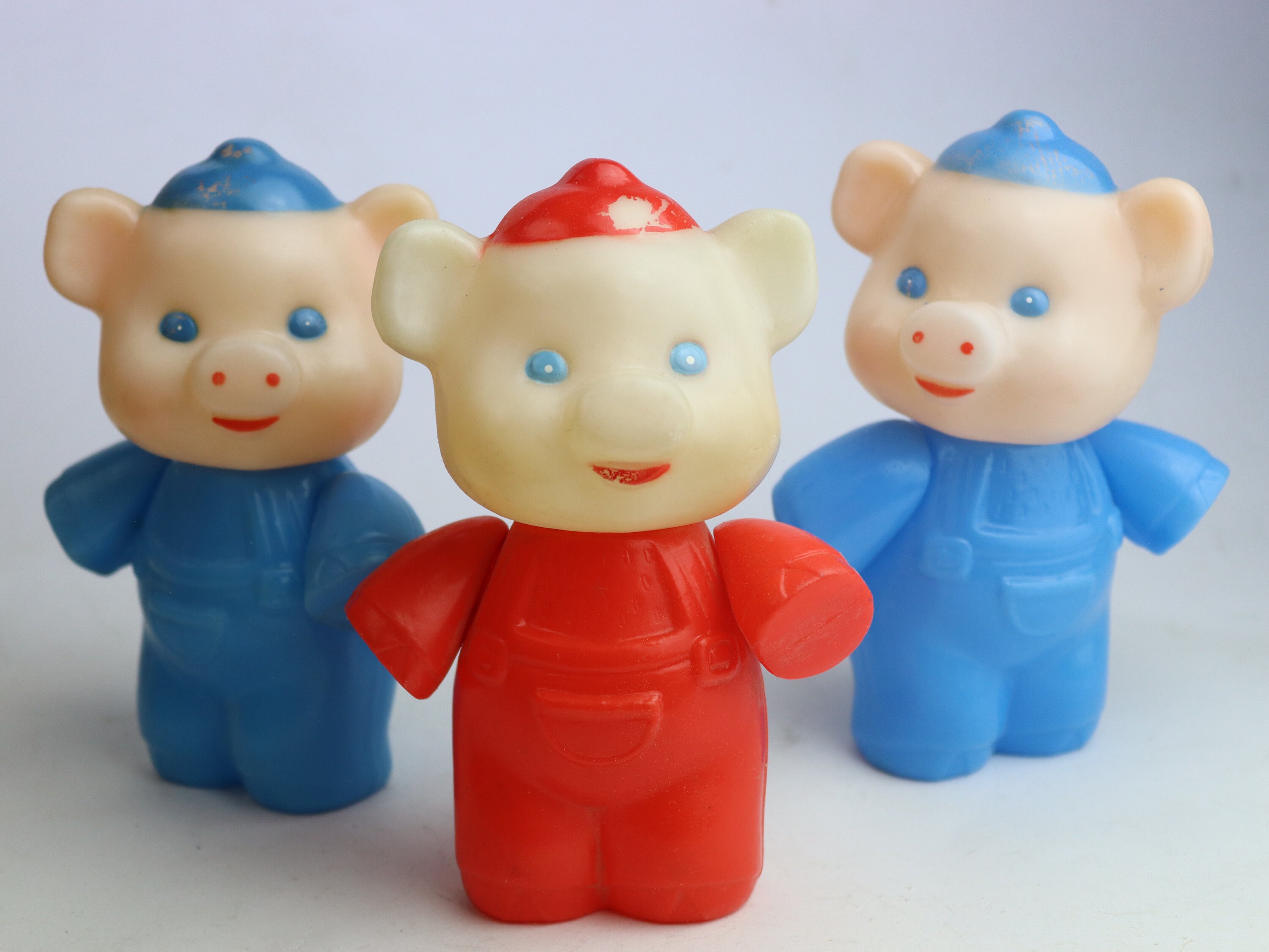 Vintage Three Little Pigs Toys. Soviet Plastic Pig. Soviet - Etsy