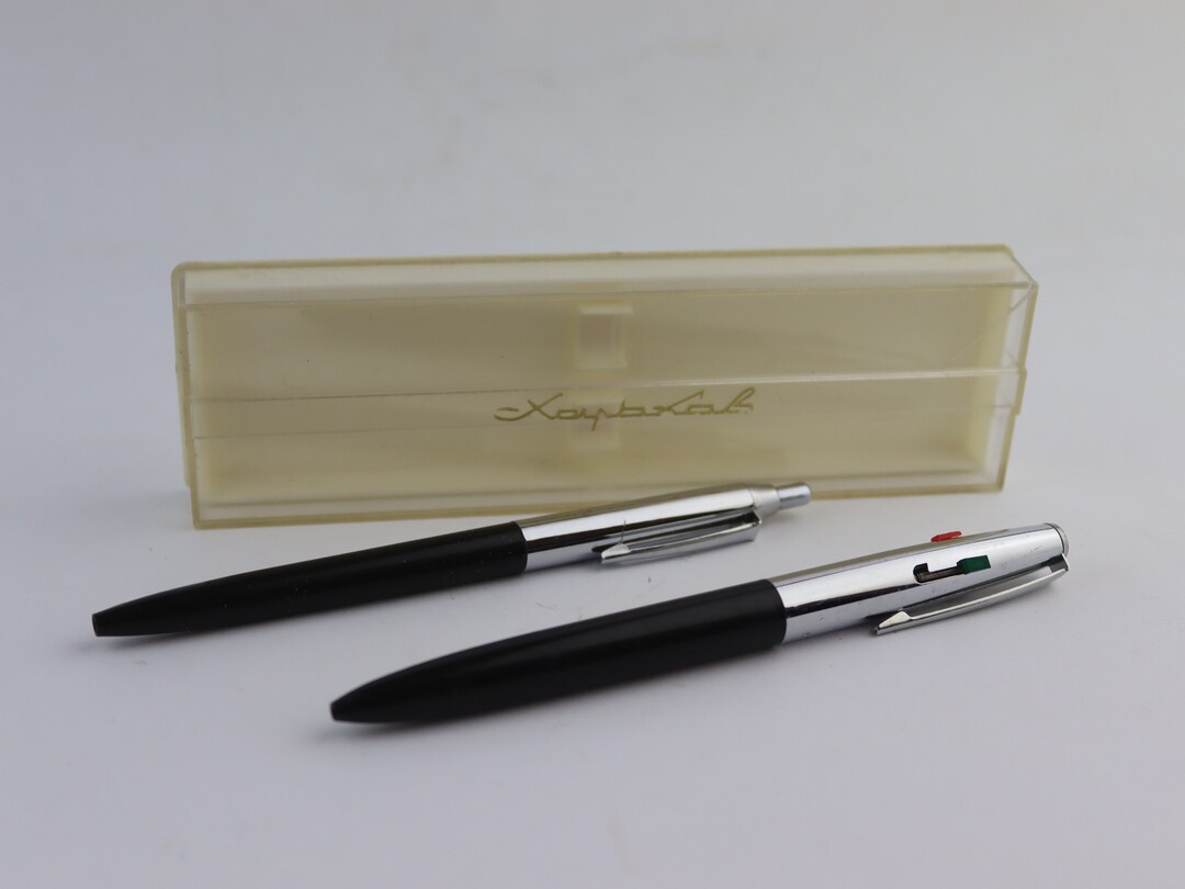 Soviet Gift Pen Set Kharkiv, Vintage Ballpoint Pen, Victory Day ...