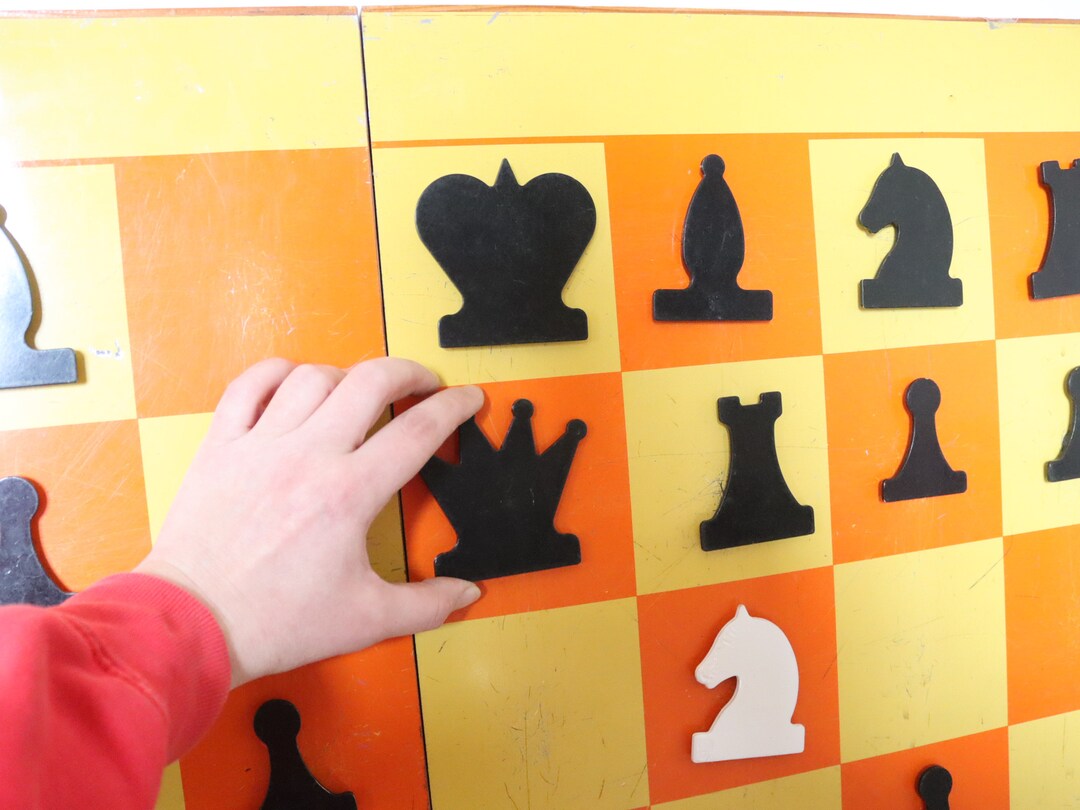 Big Soviet Wall Chess Set, Vintage Wall Magnetic Demonstrative Chess ...