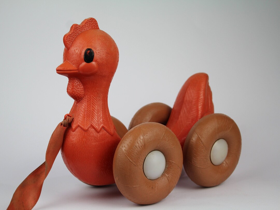 Very Rare Soviet Celluloid Chicken Cock, Duck, Duckling. Animal Toy ...