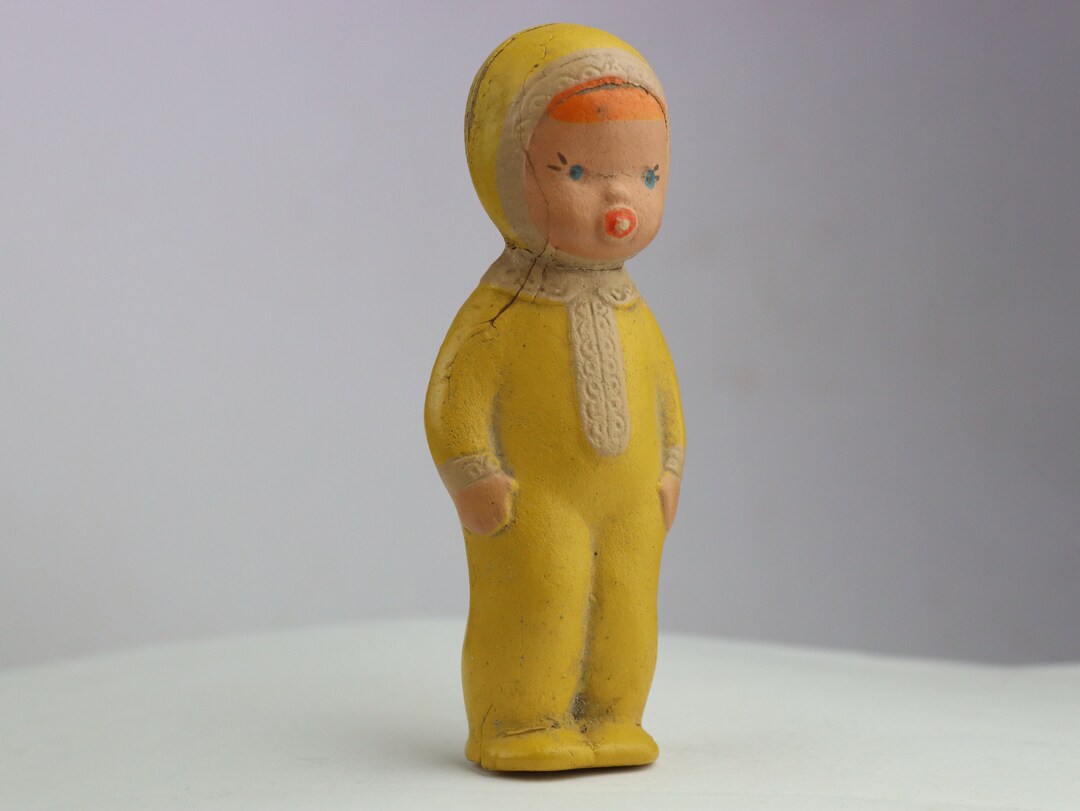 Rare Cute Soviet Rubber Funny Little Baby With Pacifier. Soviet Baby ...