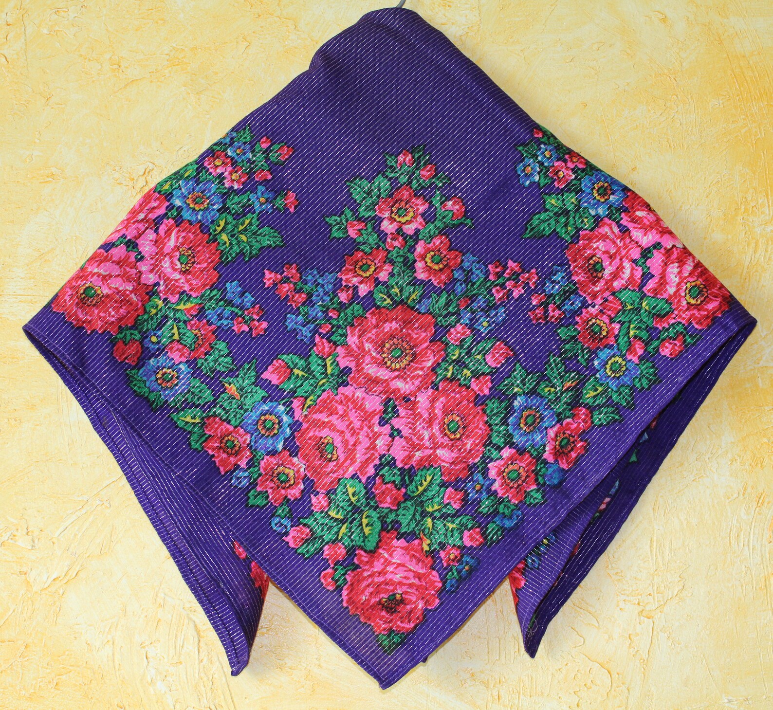Soviet Shawl. Soviet Scarf With Lurex. Babushka Shawl. - Etsy UK
