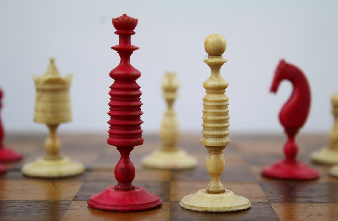 Rare Antique Chess Set Small Chess Set Antique Chess Set - Etsy