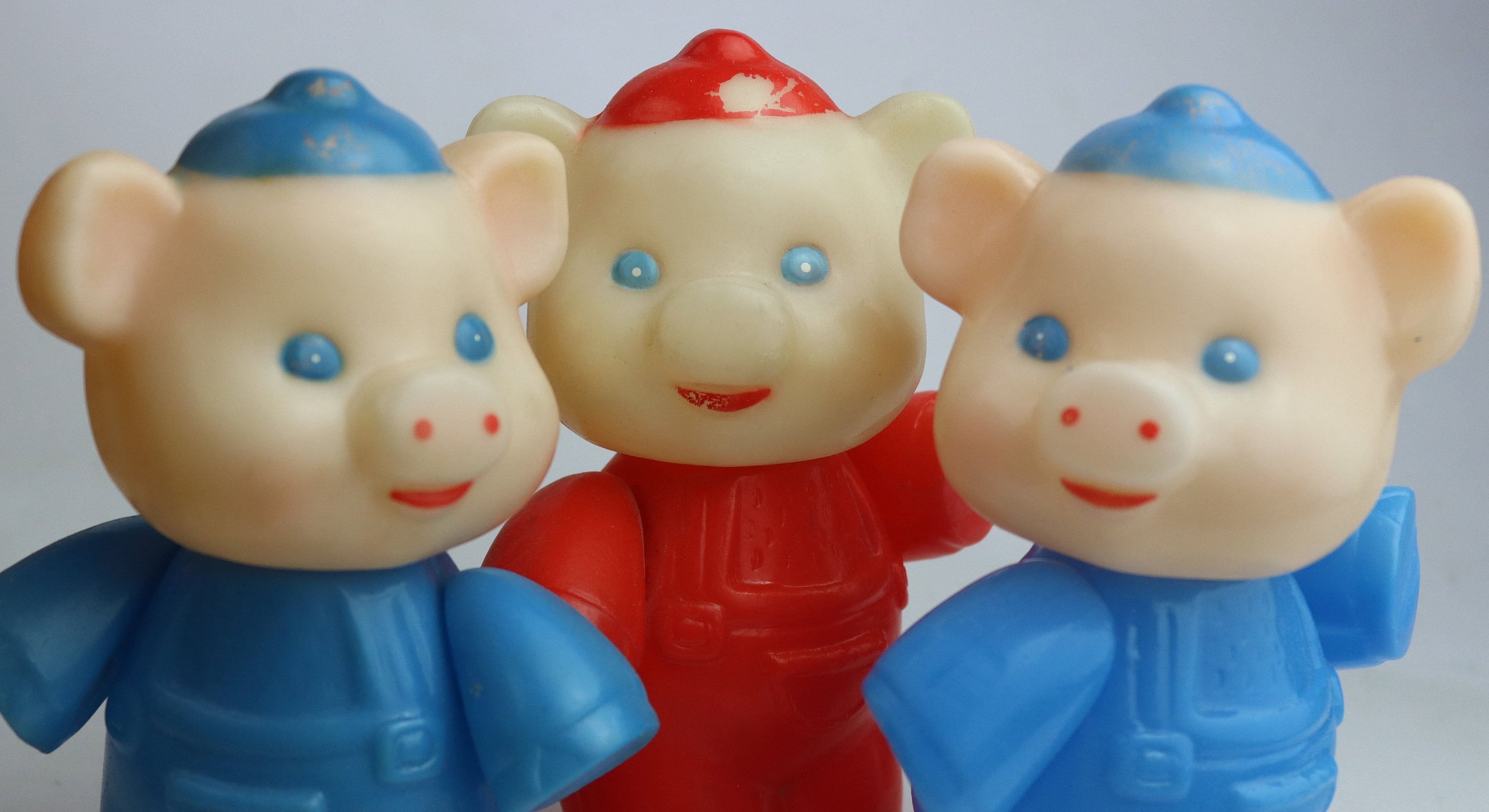 Vintage Three Little Pigs Toys. Soviet Plastic Pig. Soviet - Etsy
