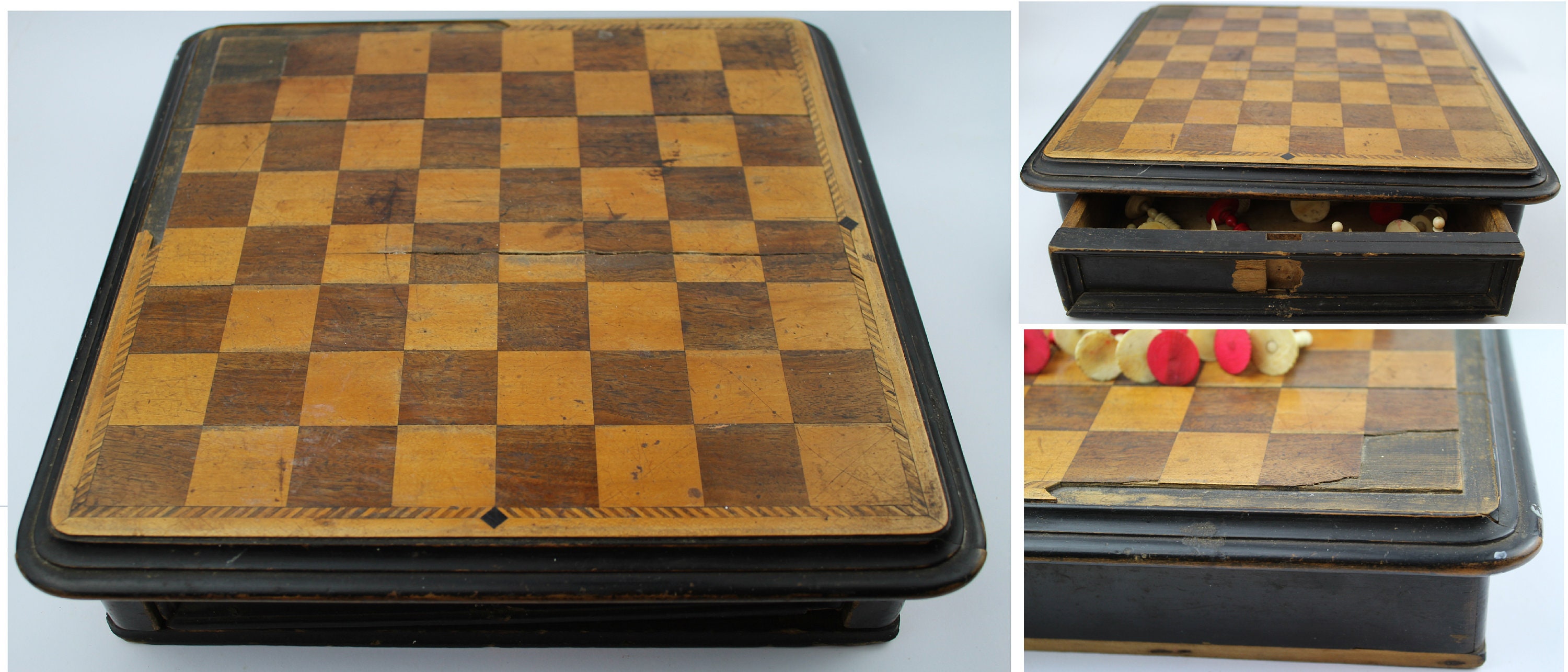 Rare Antique Chess Set Small Chess Set Antique Chess Set - Etsy