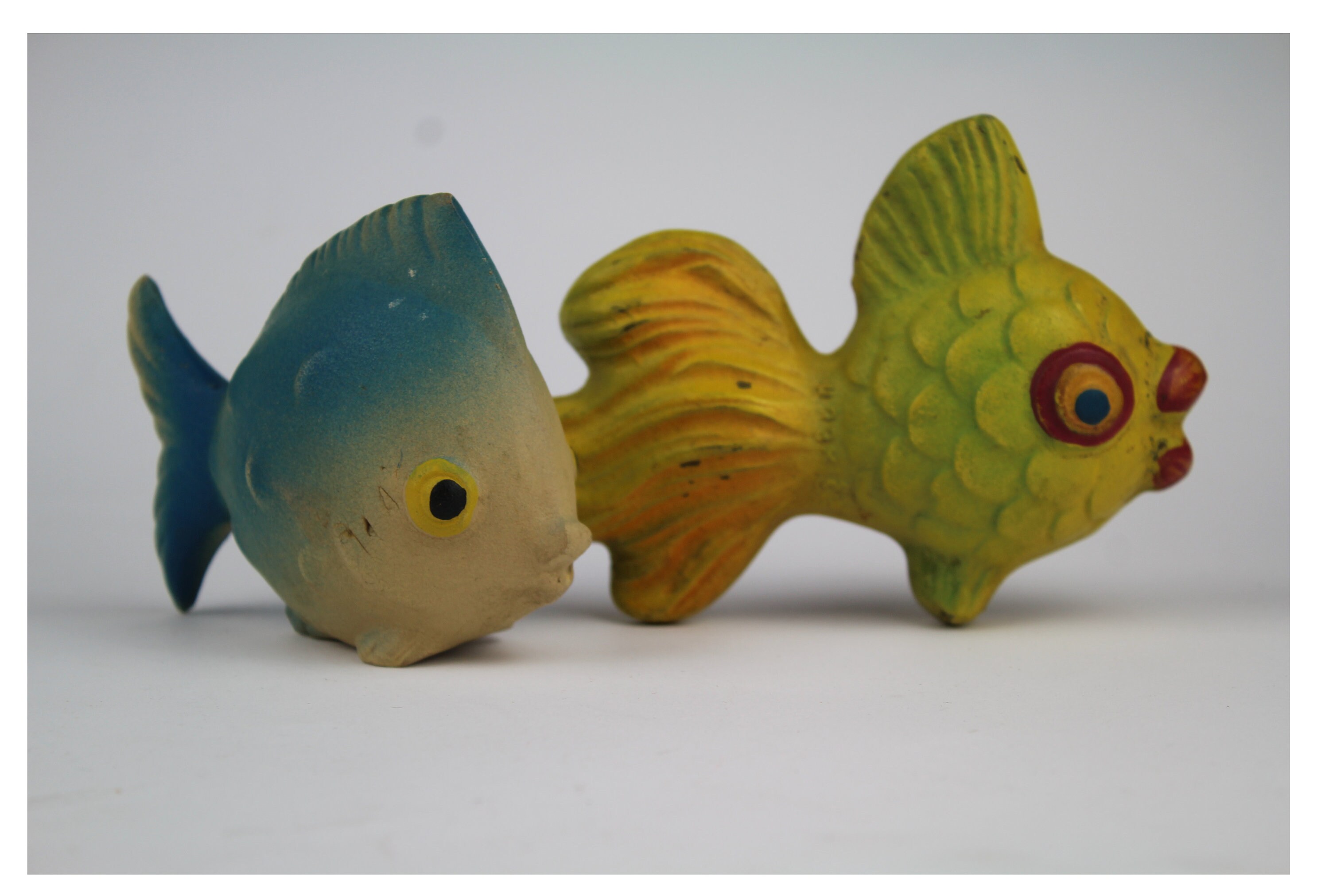 Pair of rare Soviet fish gold fishSoviet toy. rubber doll. | Etsy