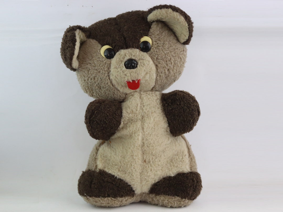 Very Funny Soviet Teddy Bear. Plush Vintage Bear. Felted Toy Bear ...