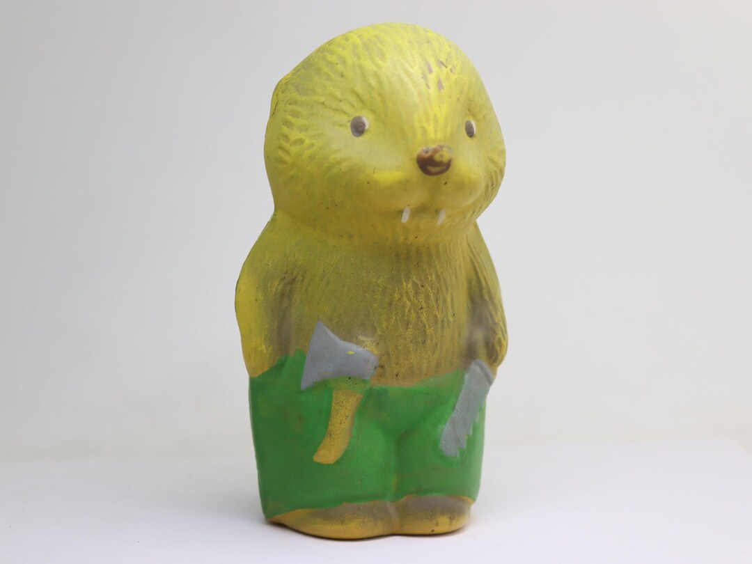 Vintage Rubber Beaver, Soviet Castor Toy, Soviet Doll, Ussr Russian ...