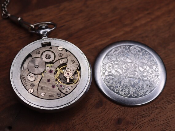 Rare Soviet pocket watch. Vintage mechanical pocket w… - Gem