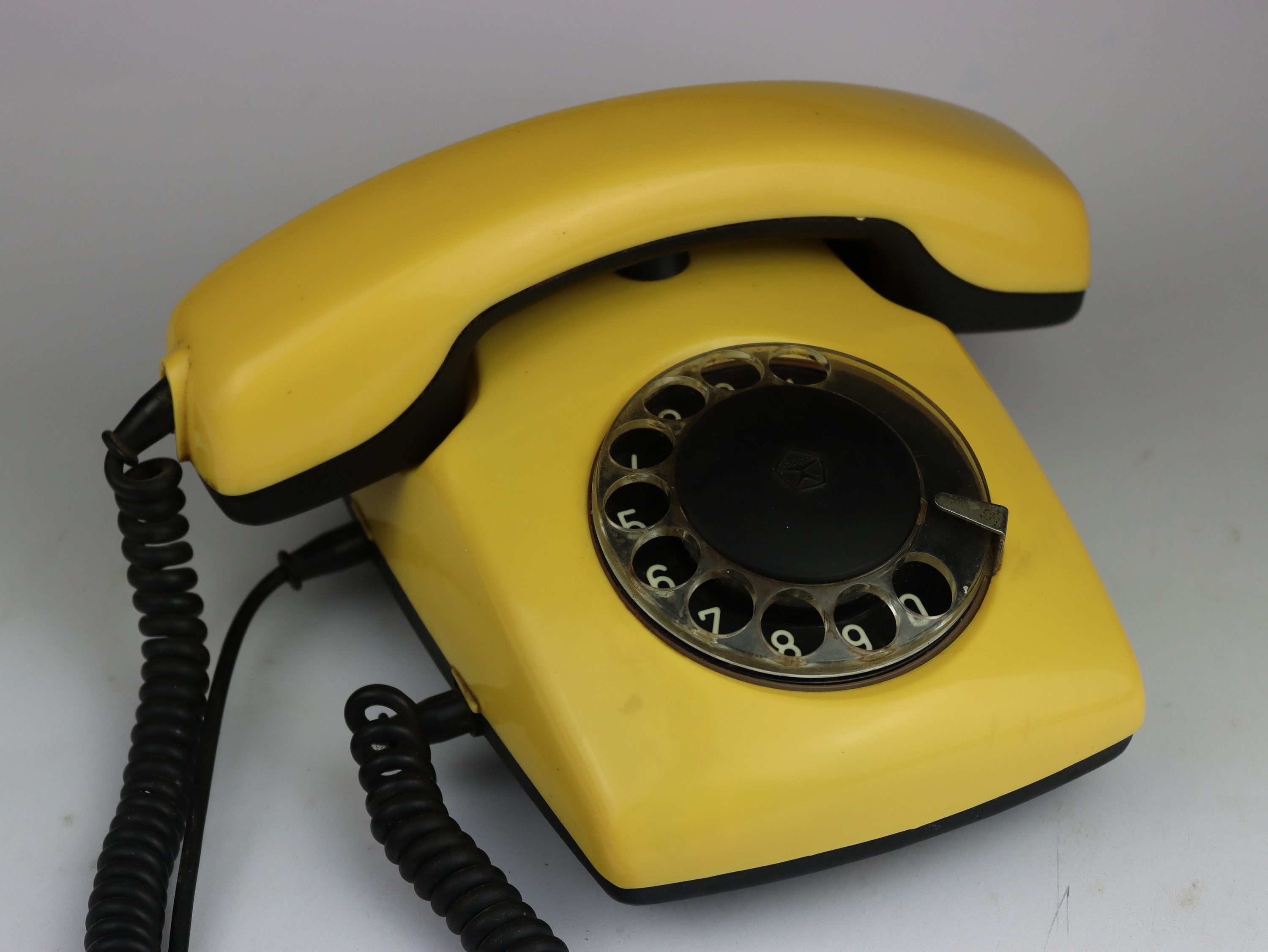 1988 Soviet phone. Desk phone. rotary phone. Disk phone. | Etsy