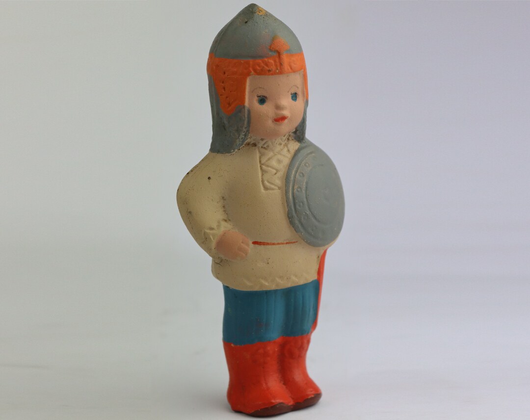 Rare Old Soviet Rubber Funny Russian Hero. Heroic Helmet. Shield and ...