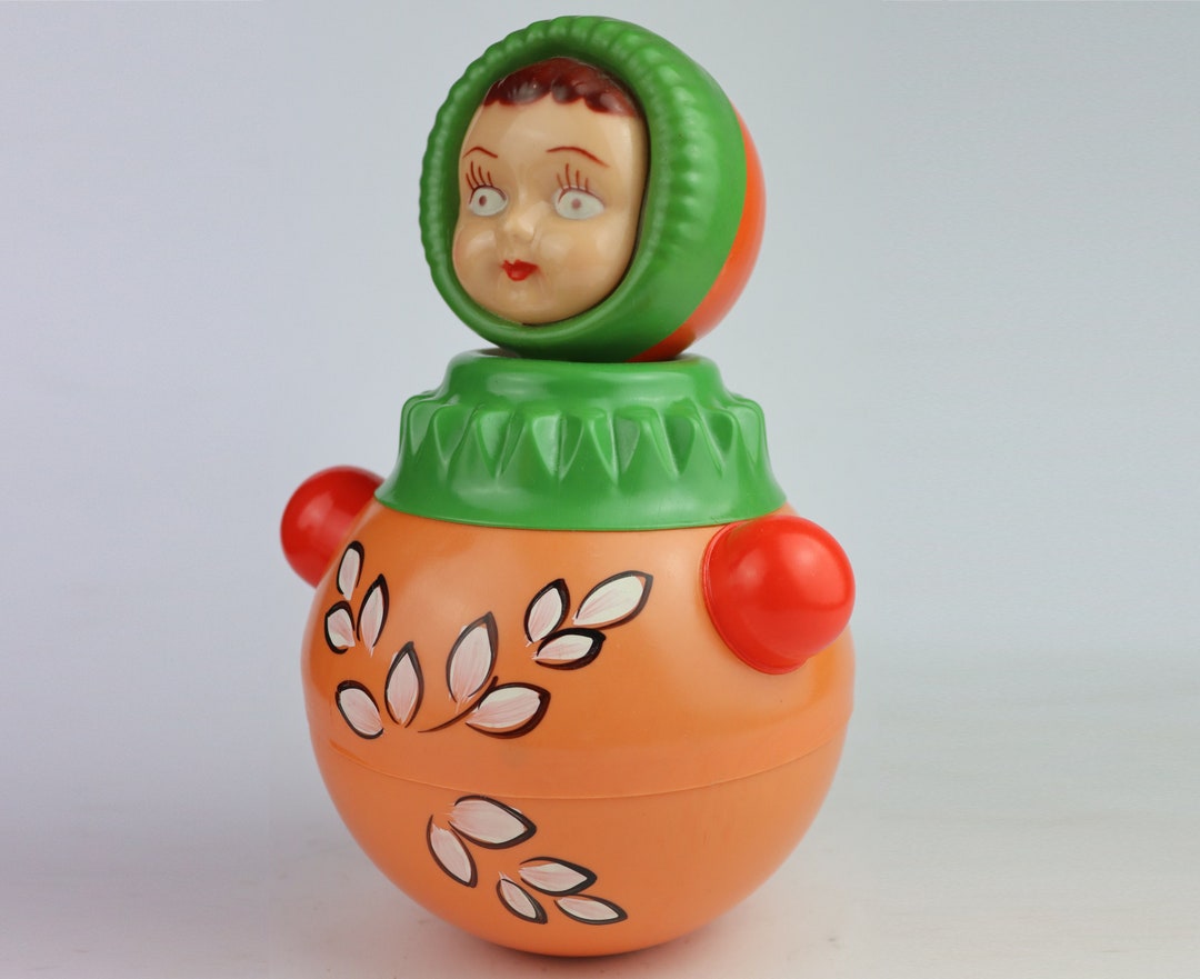Rare Middle Orange Roly-poly. Soviet Roly-poly. Nevalyashka - Etsy