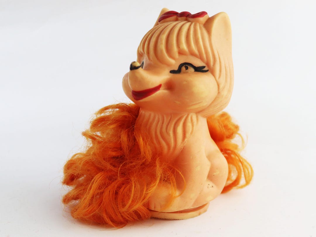 Very Rare Soviet Rubber Toy Fox With Fur Tail. Made in Ussr Doll Fox ...