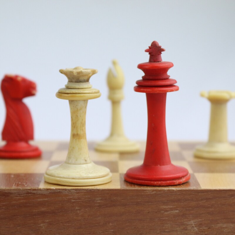 Antique Chess Set - Etsy
