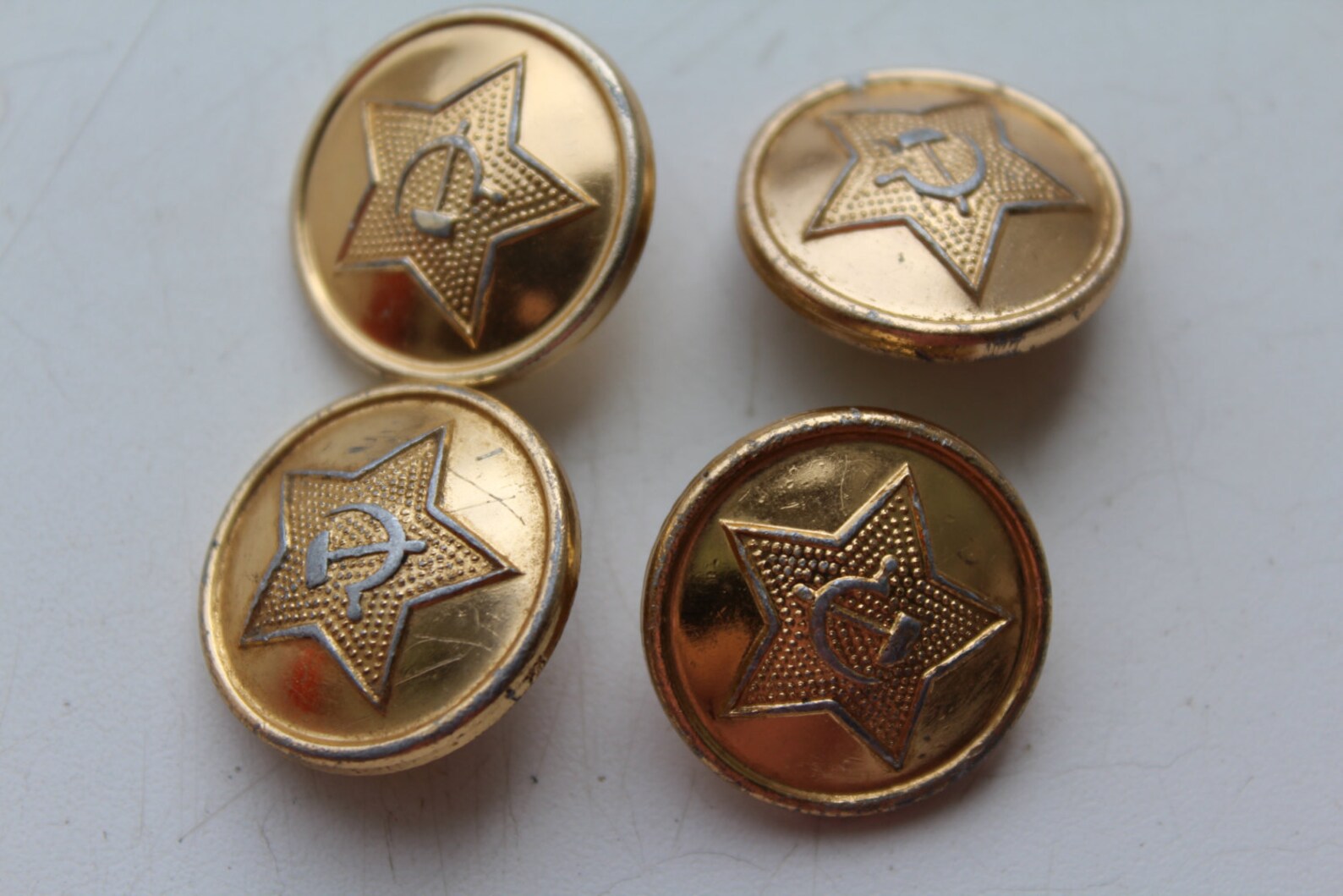 Set of 4 Vintage Soviet Military Buttons Vintage Soviet Army - Etsy