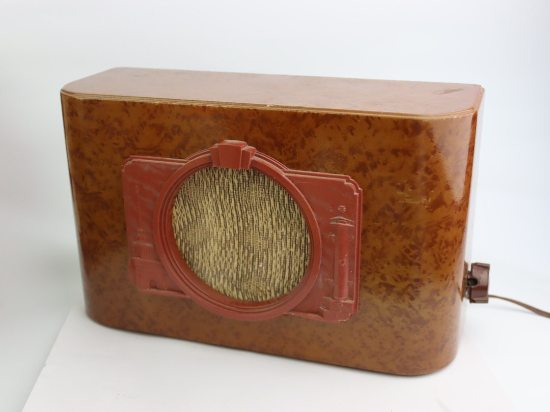 1958 Soviet Wooden Radio, Antique Radio, Vintage Radio USSR, Radio ...