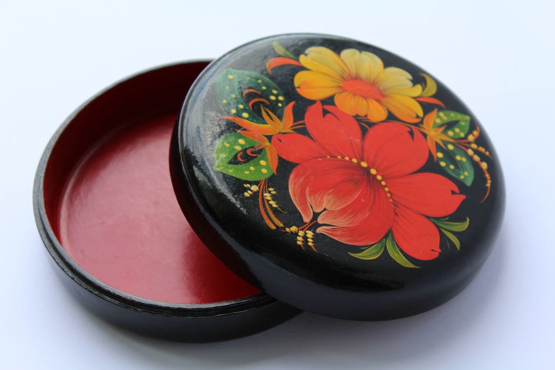 Soviet Hand Painted Box. Soviet Wooden Casket. Soviet Jewellery Box ...