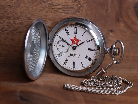 Rare Soviet pocket watch. Vintage mechanical pocket w… - Gem