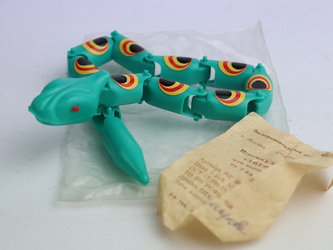 New Soviet Plastic Snake Toy. Made in Moscow Soviet Toy. Vintage Toy ...