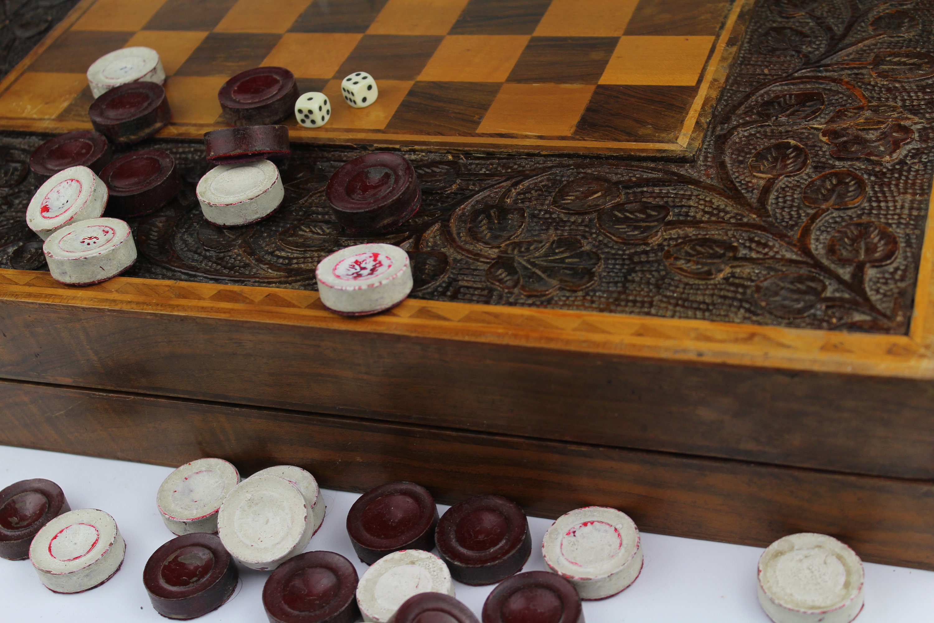 Soviet Backgammon Vintage Game Big Old Backgammon Vintage | Etsy