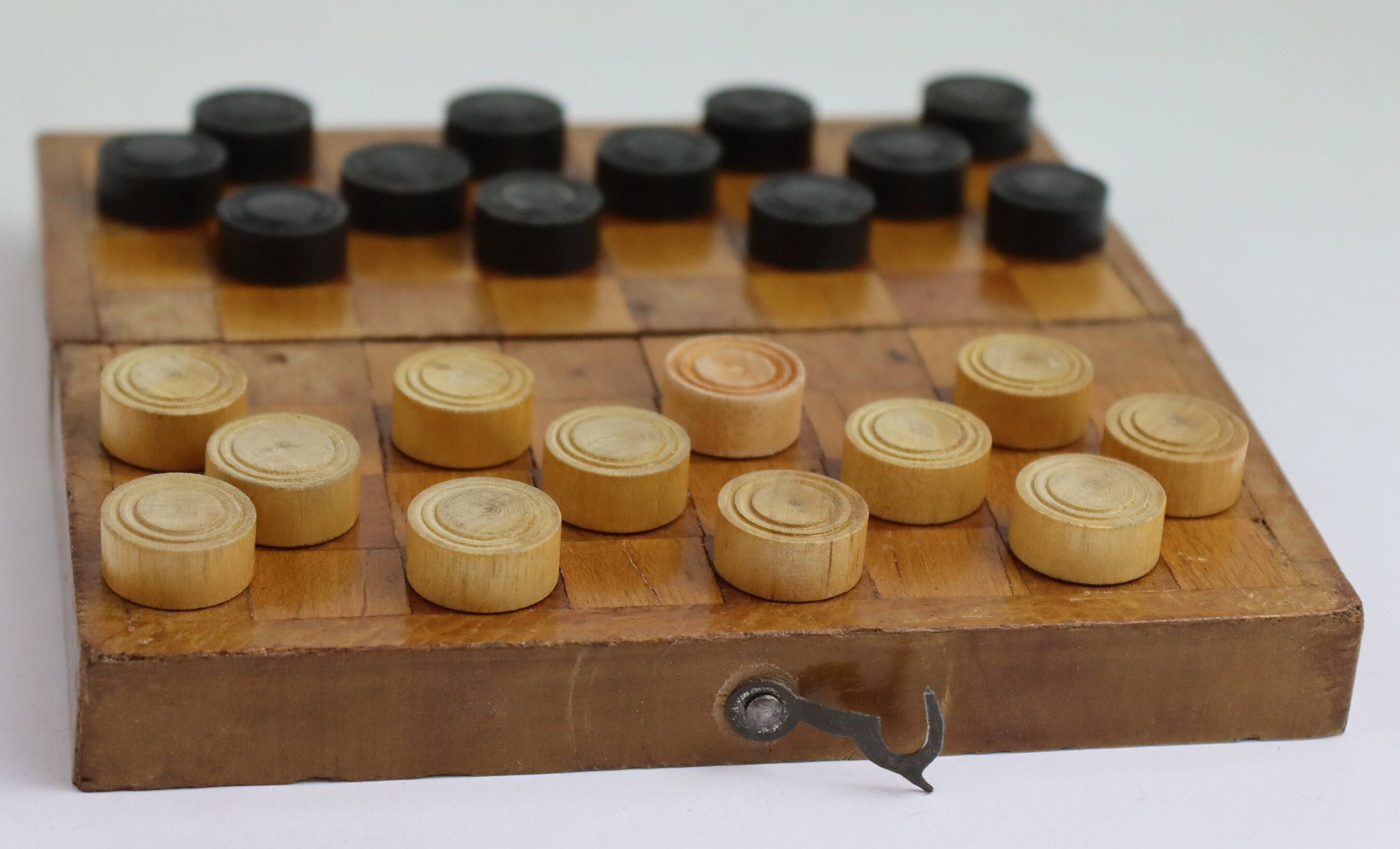 Miniature Soviet Checkers Vintage Pocket Wooden Checkers | Etsy