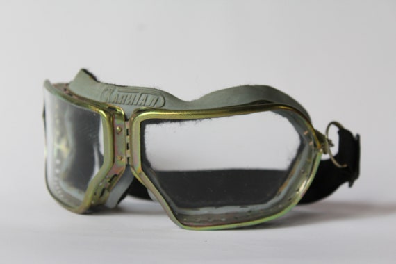aviator glasses motorcyclist goggles Vintage safety glasses Vintage ...
