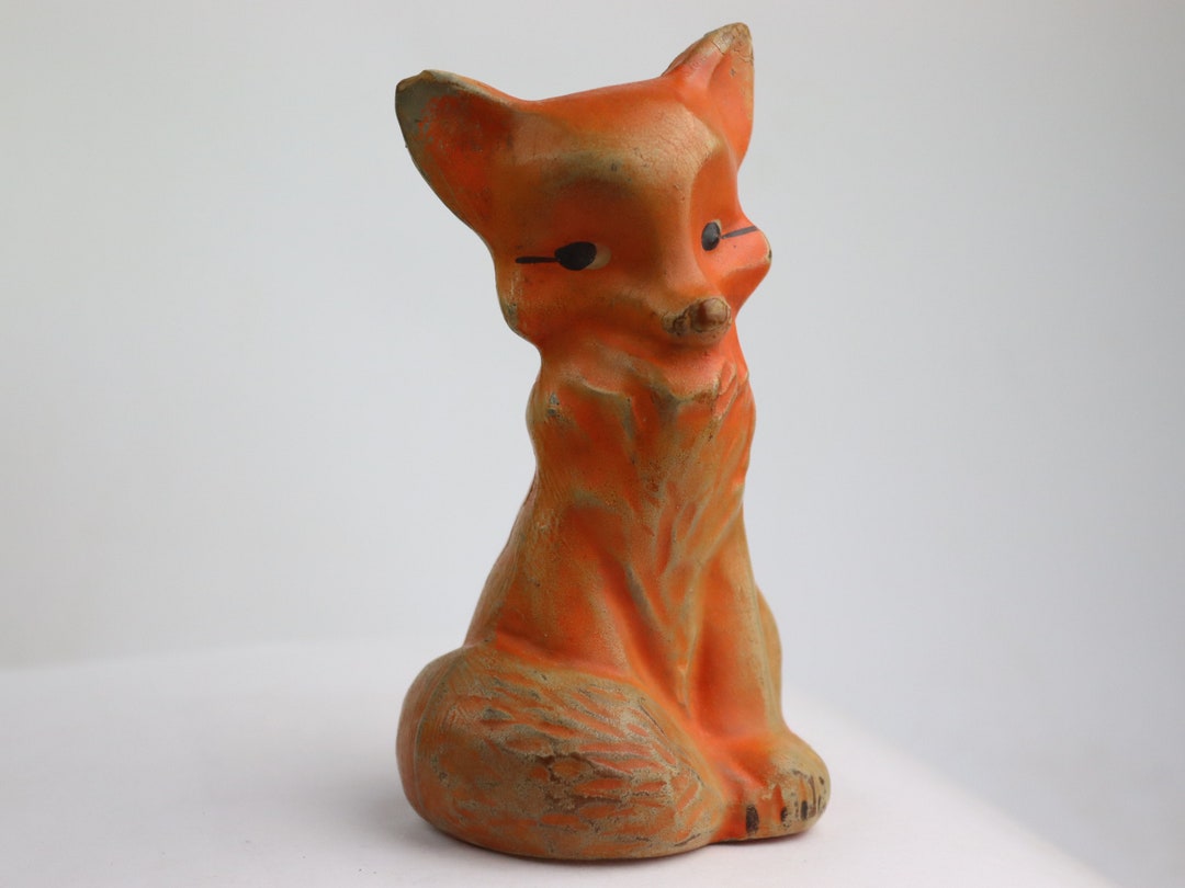 Very Rare Cute Rubber Toy Fox, Vintage Fox Toy, Soviet Baby Fox Toy ...