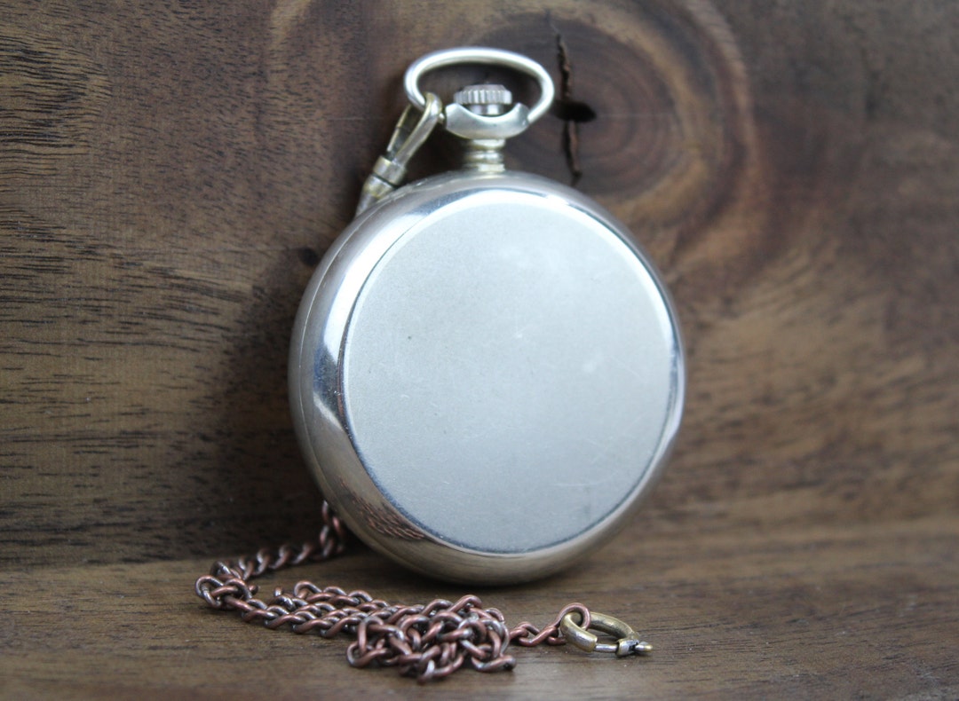 Rare Vintage Pocket Watch, Cover for Personalization, Soviet Melchior ...