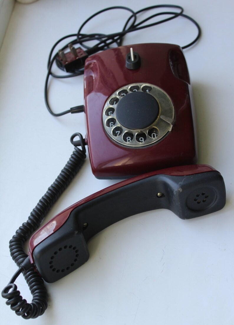 Soviet Phone. Desk Phone. Rotary Phone. Disk Phone. Cherry - Etsy