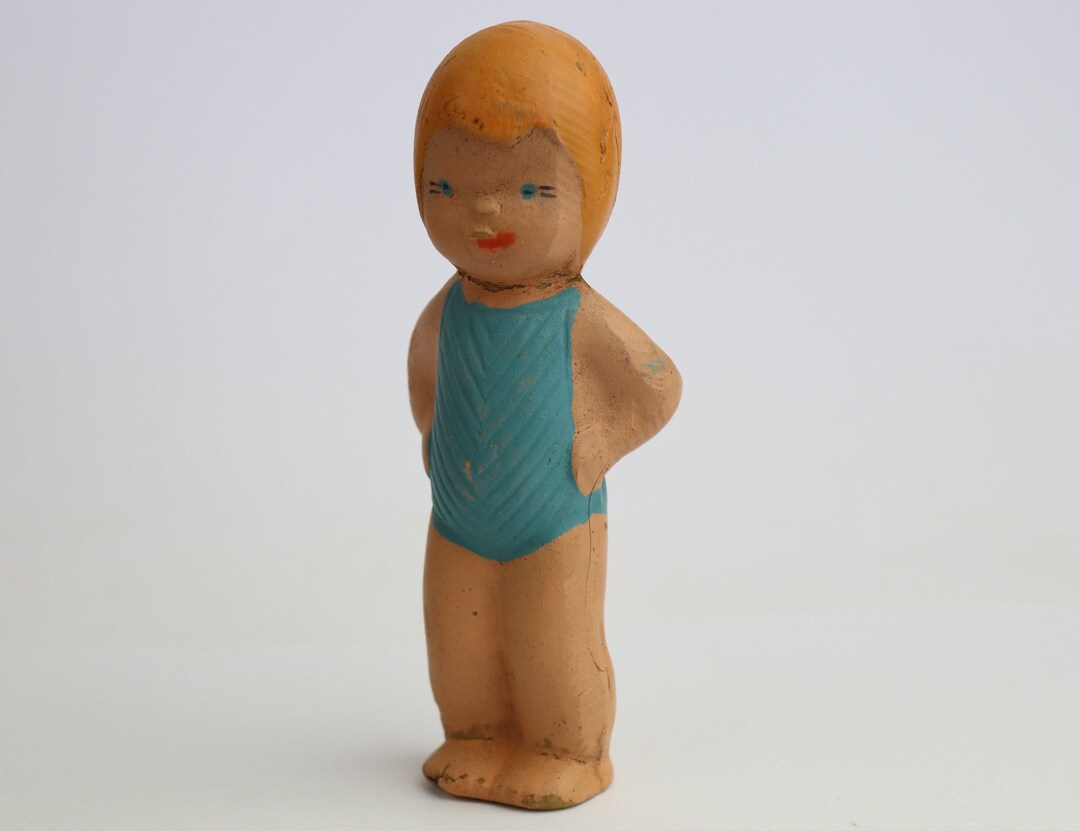 Rare Soviet Rubber Girl Swimmer. Soviet Toy. Ussr Toy. Vintage Doll ...