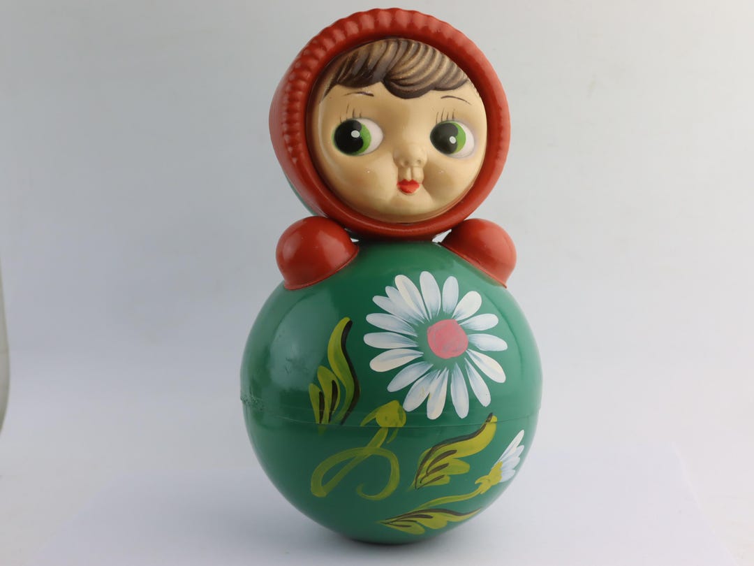 Rare Middle Green Roly-poly. Soviet Roly-poly. Nevalyashka USSR 60's ...