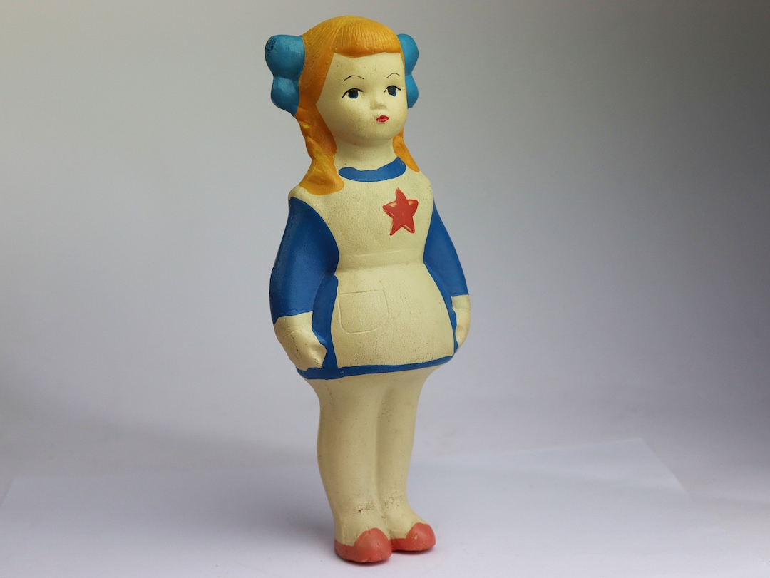 Very Rare Cute Soviet Rubber Octobrists Girl Schoolgirl. Old USSR Toy ...