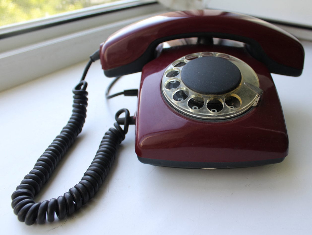 Soviet Phone. Desk Phone. Rotary Phone. Disk Phone. Cherry | Etsy