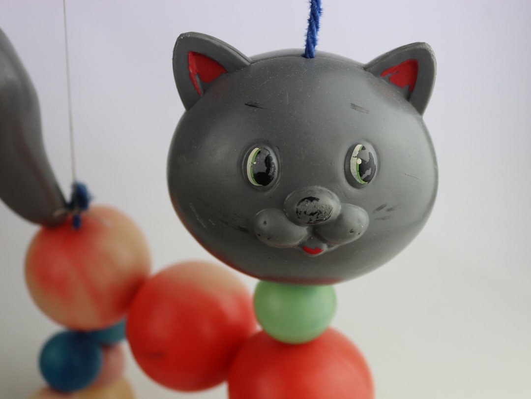 Vintage Plastic Marionette Cat Soviet Handmade Puppet Doll - Etsy