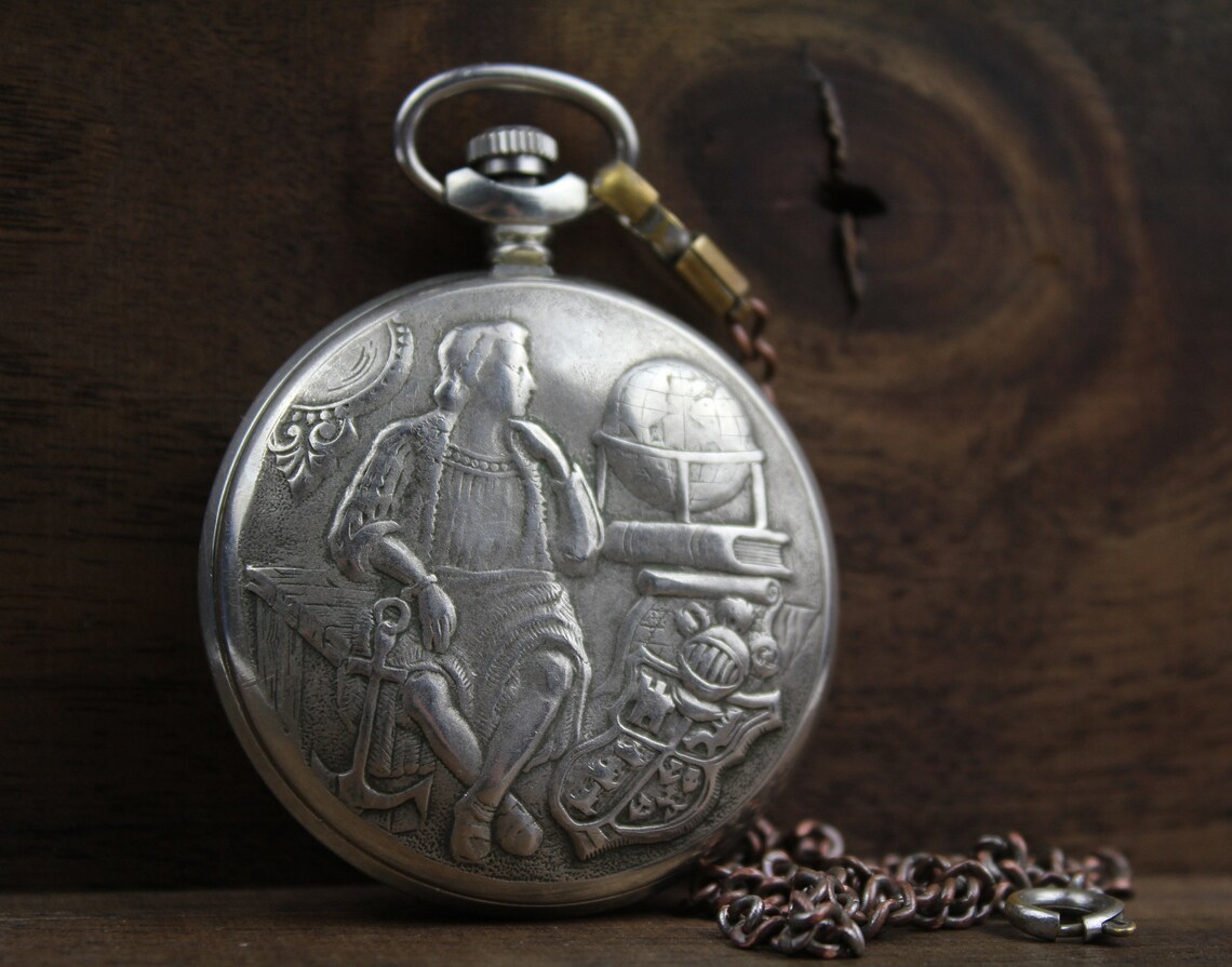 Soviet Pocket Watch White Dialmechanical Pocket Watch USSR - Etsy