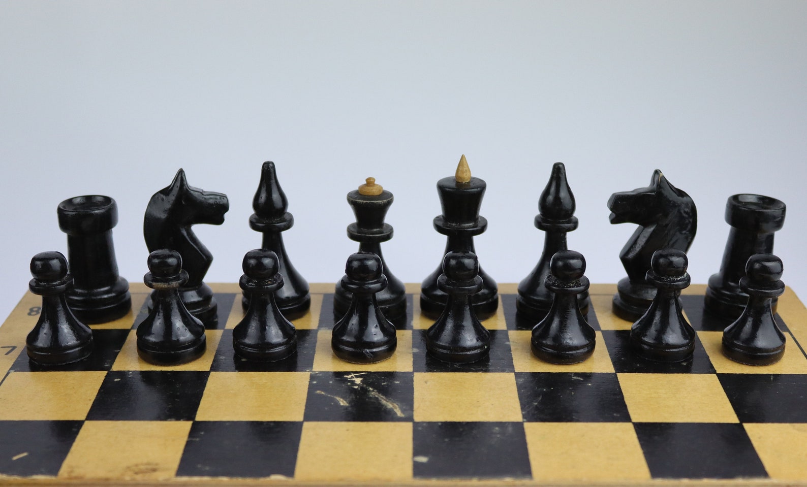 Soviet small chess set Vintage wooden chess USSR Wood chess | Etsy